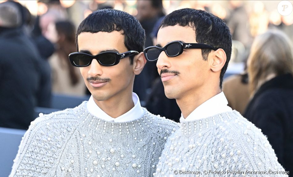 Mohammed et Humaid Hadban (Twins Hadban) - Arrivées au défilé Dior lors ...