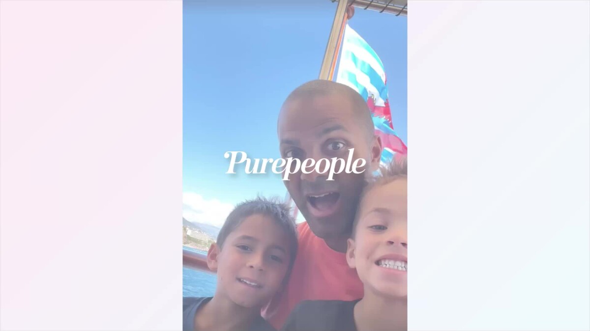 Vidéo : Tony Parker pose avec ses garçons : Josh et Liam au milieu des ...
