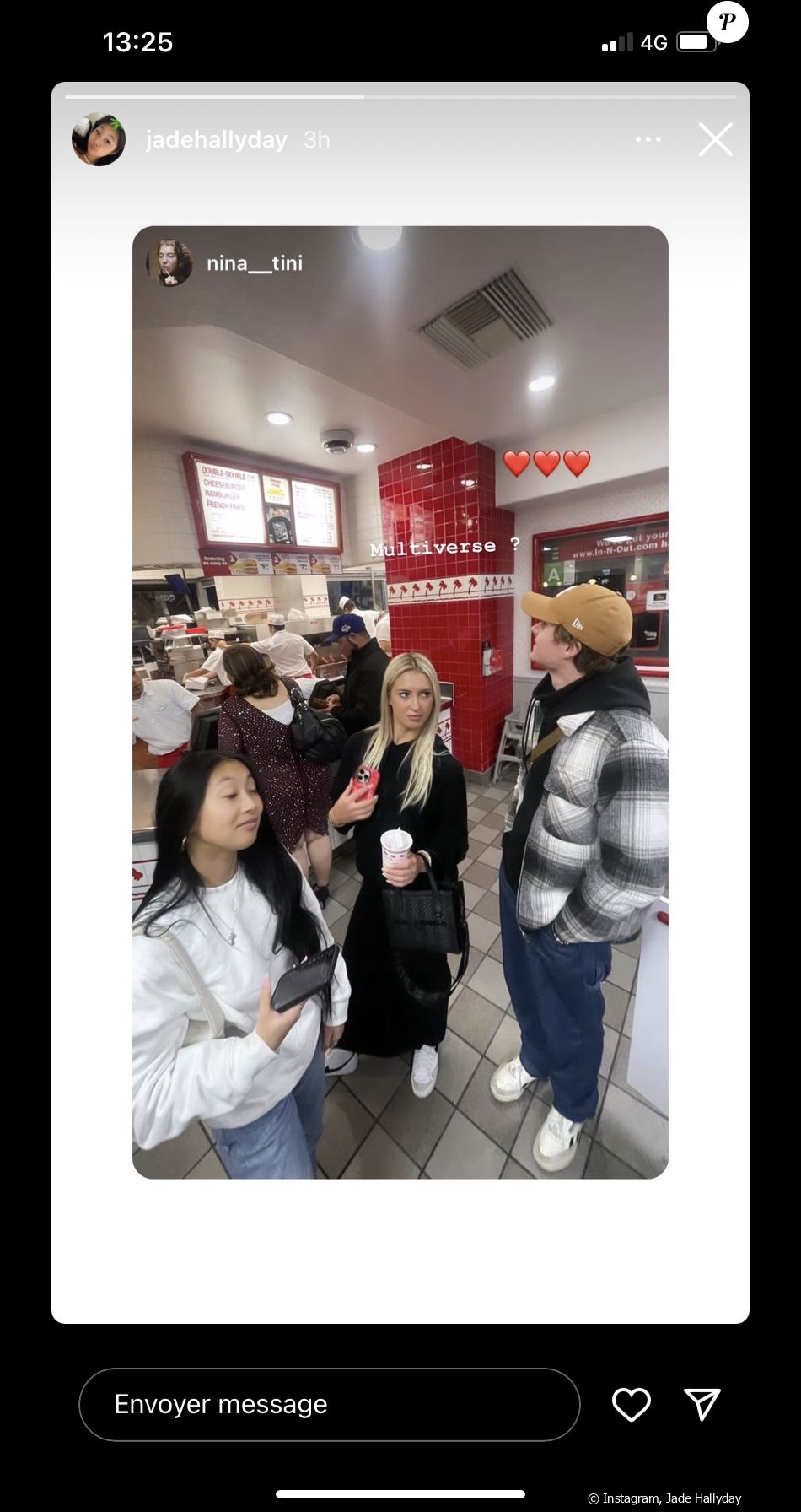 Jade Hallyday sur Instagram. - Purepeople