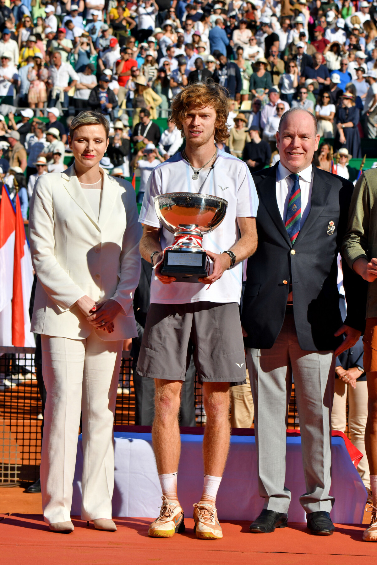 Photo : La princesse Charlene de Monaco, Andrey Rublev, Le prince ...