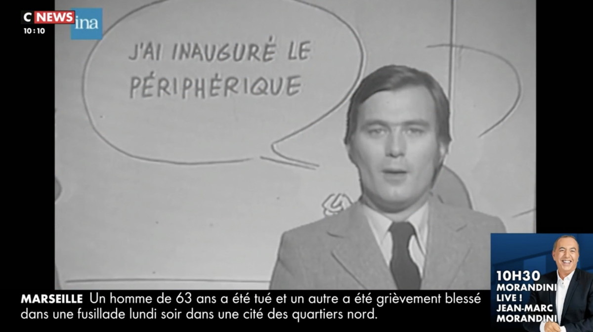 Photo : Le journaliste Alexandre Baloud lors d'un JT présenté en 1973 ...