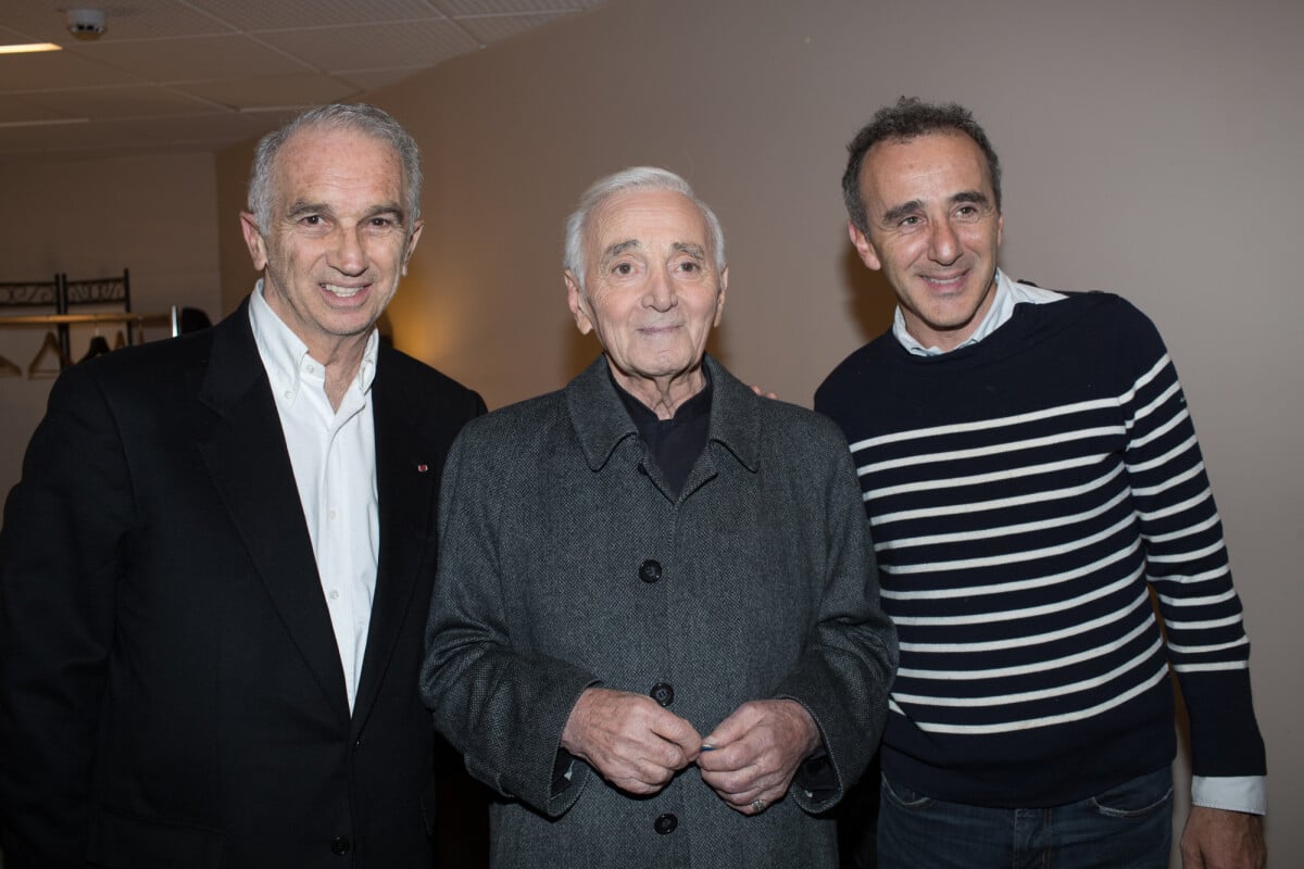 Photo : Exclusif - Alain Terzian et Elie Semoun - Charles Aznavour en ...