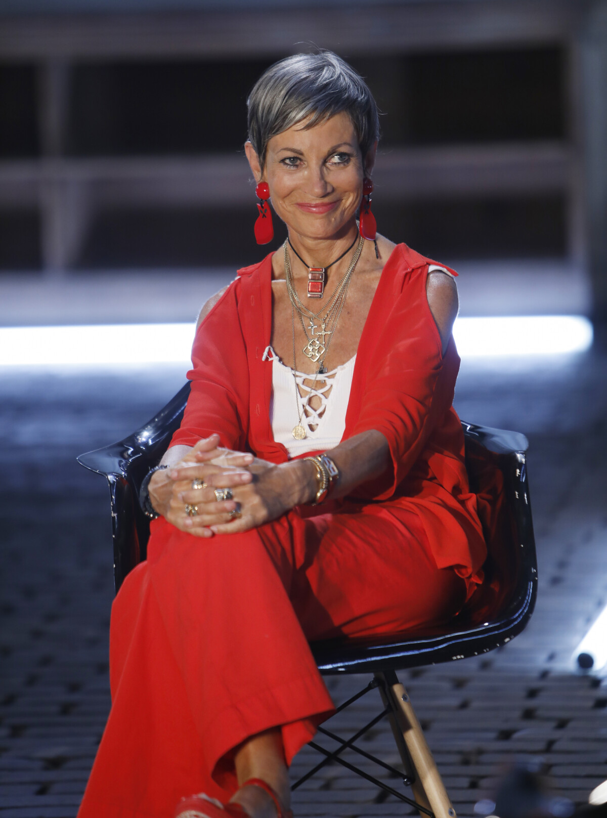 Photo : Semi-exclusif - Isabelle Morini-Bosc lors de l'enregistrement de l'émission "Animaux ...