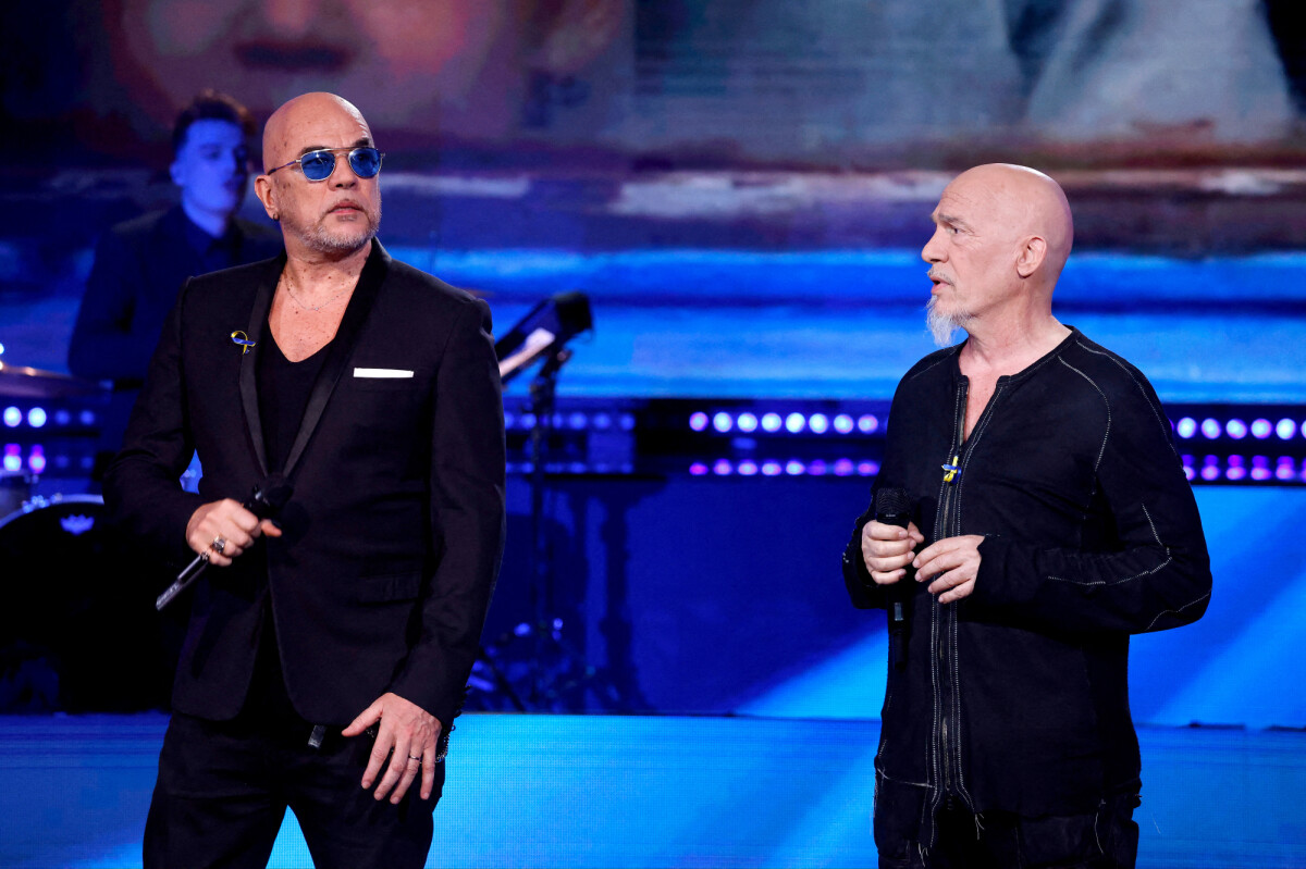 Photo : Pascal Obispo et Florent Pagny à la Maison de la Radio et de la ...