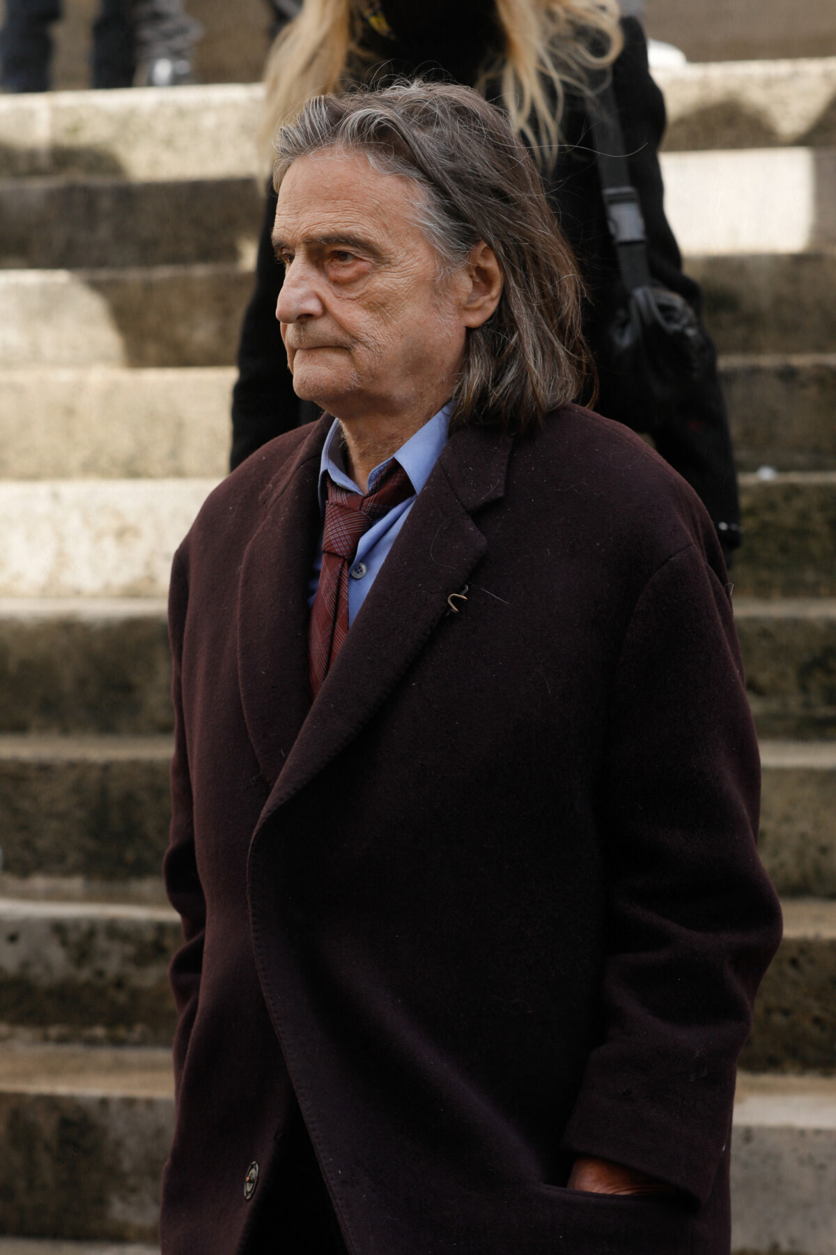 Photo : Jean-Pierre Léaud - Sorties des obsèques de Michael Lonsdale en ...
