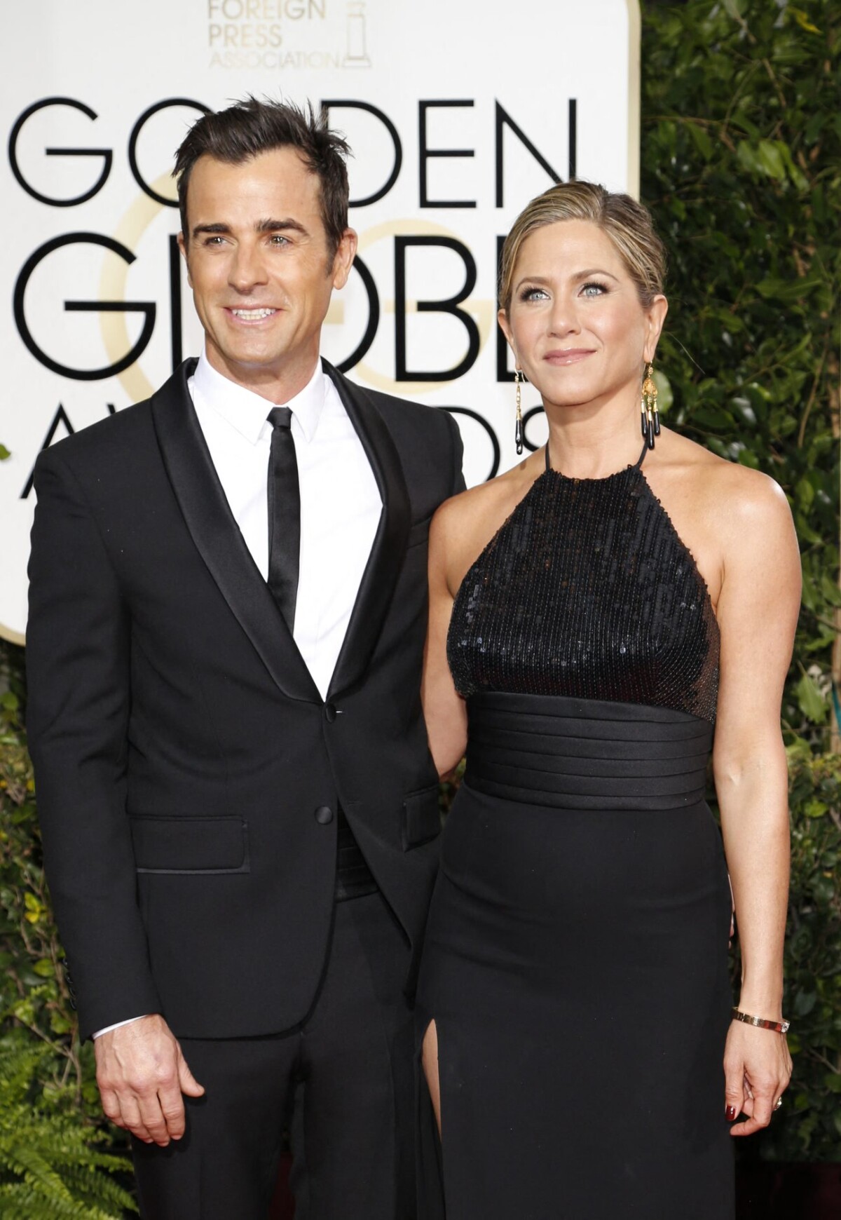 Photo : Jennifer Aniston et son fiancé Justin Theroux - La 72ème ...