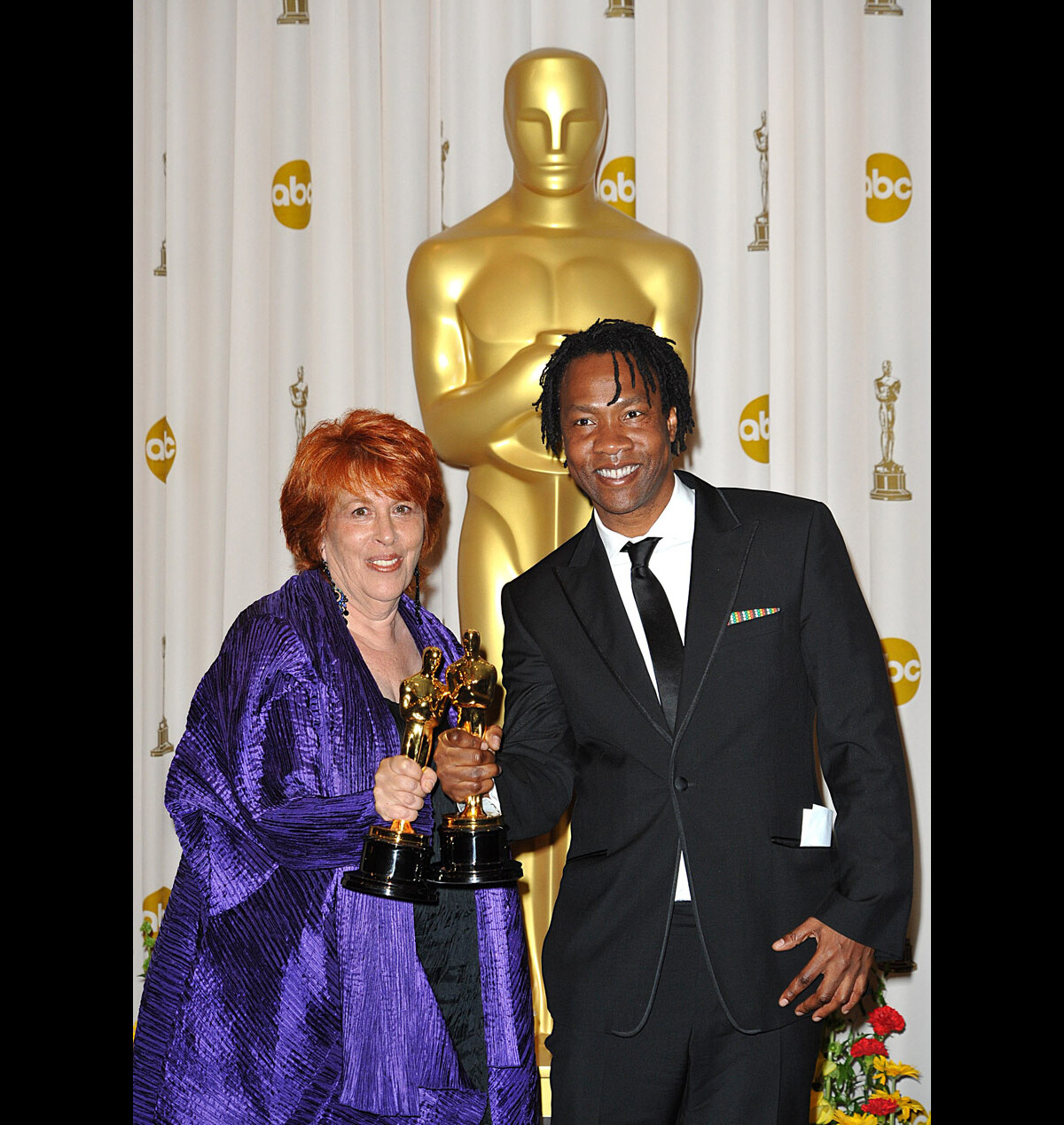Photo : Elinor Burkett et Roger Ross Williams, lauréat pour le court ...