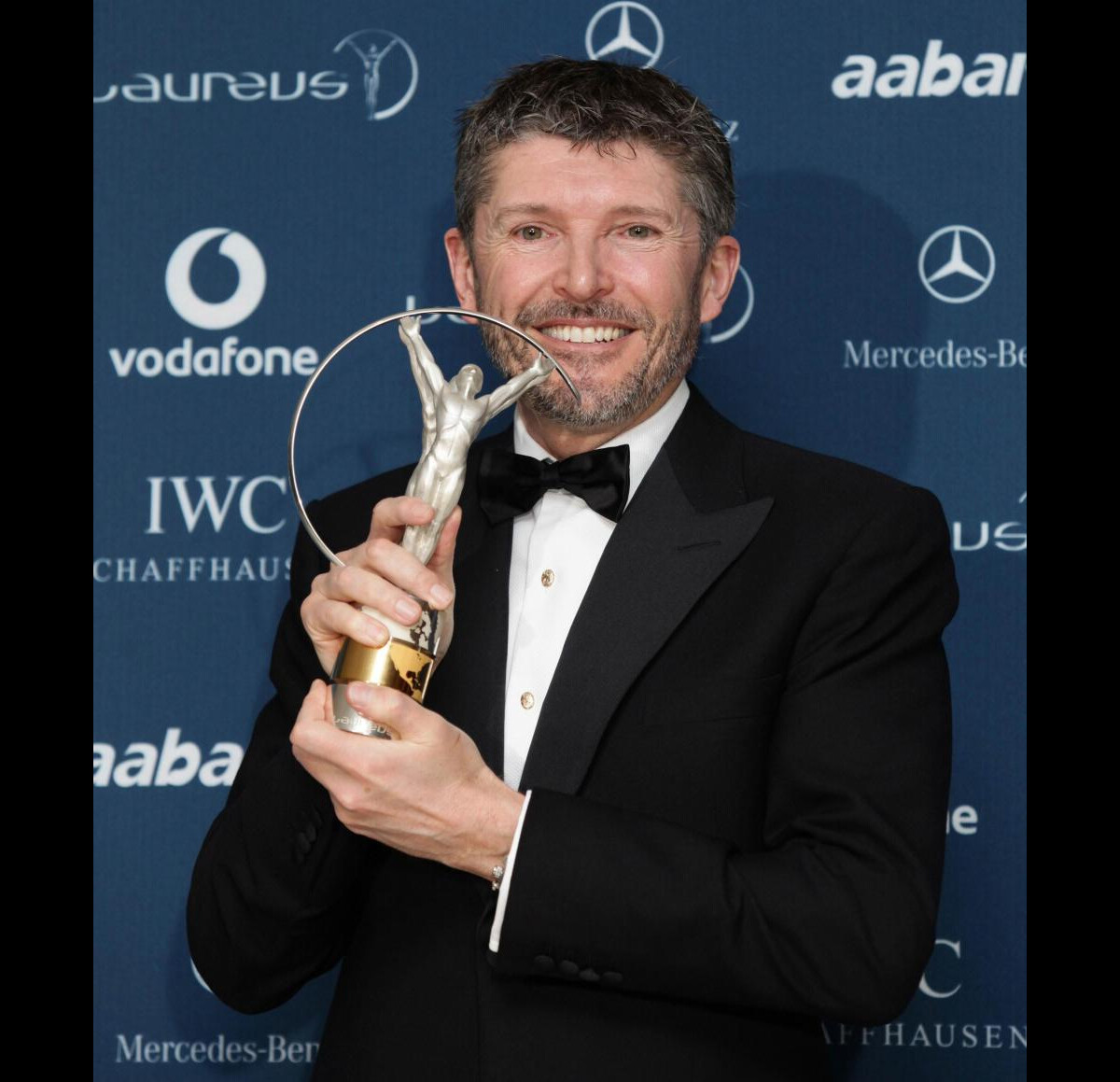 Photo : Nick Fry récompensé au nom de l'équipe Brawn Grand Prix lors de ...