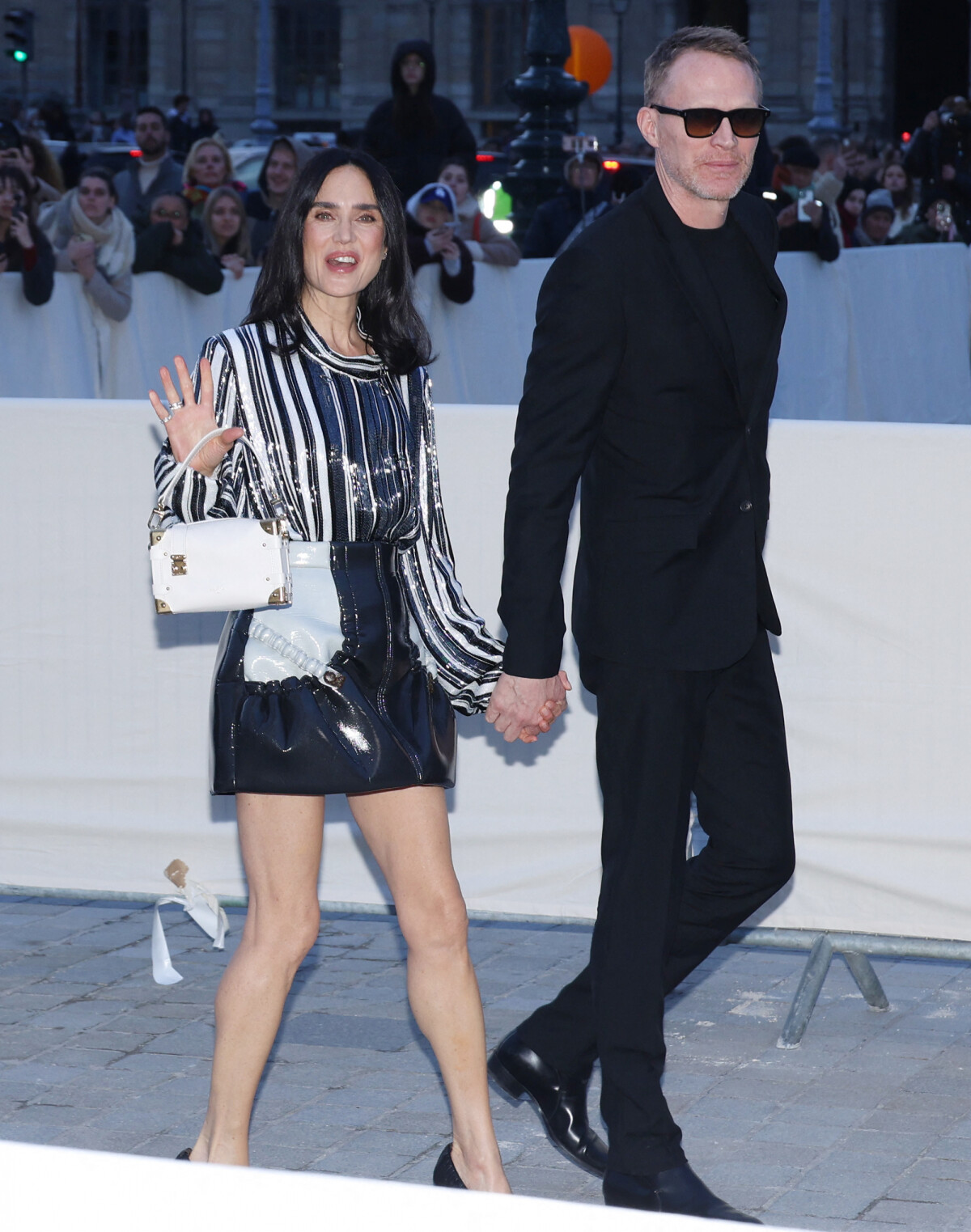 Photo : Jennifer Connelly et son mari Paul Bettany - Arrivées au défilé ...