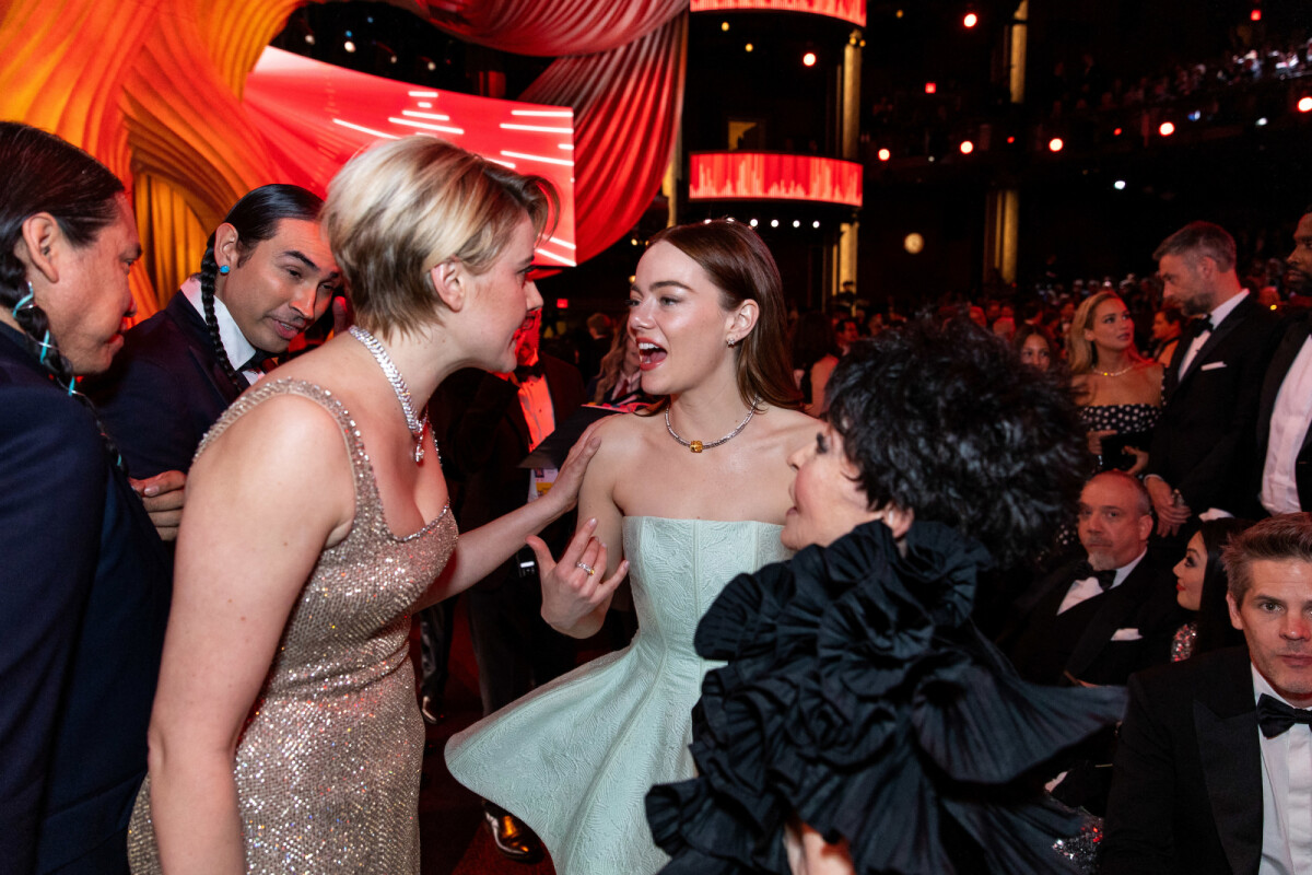 Photo : Greta Gerwig, Emma Stone et Rita Lorena - 96e cérémonie des ...