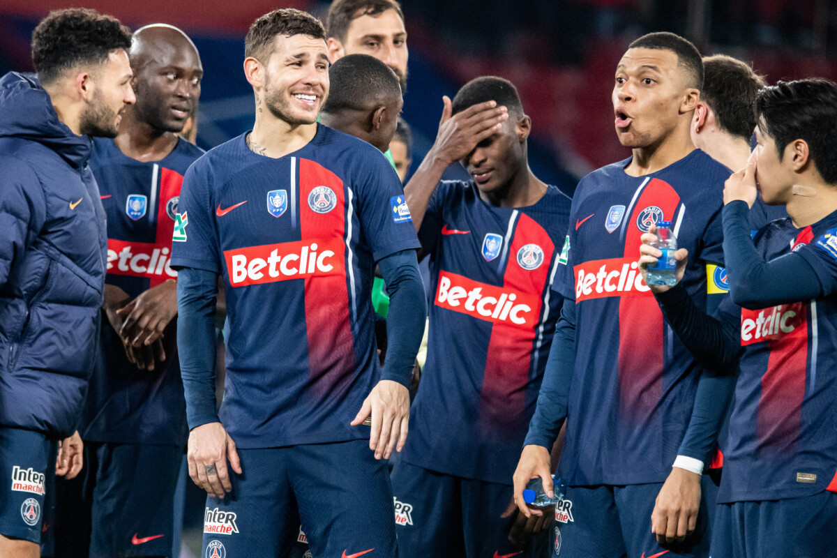 Photo : Lucas Hernández (Paris SG) Kylian Mbappe (Paris SG) - Quart de ...