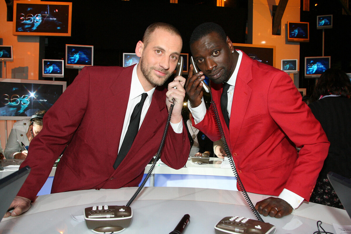 Photo : Omar et Fred lors de l'enregistrement du Téléthon 2007 le 8 ...