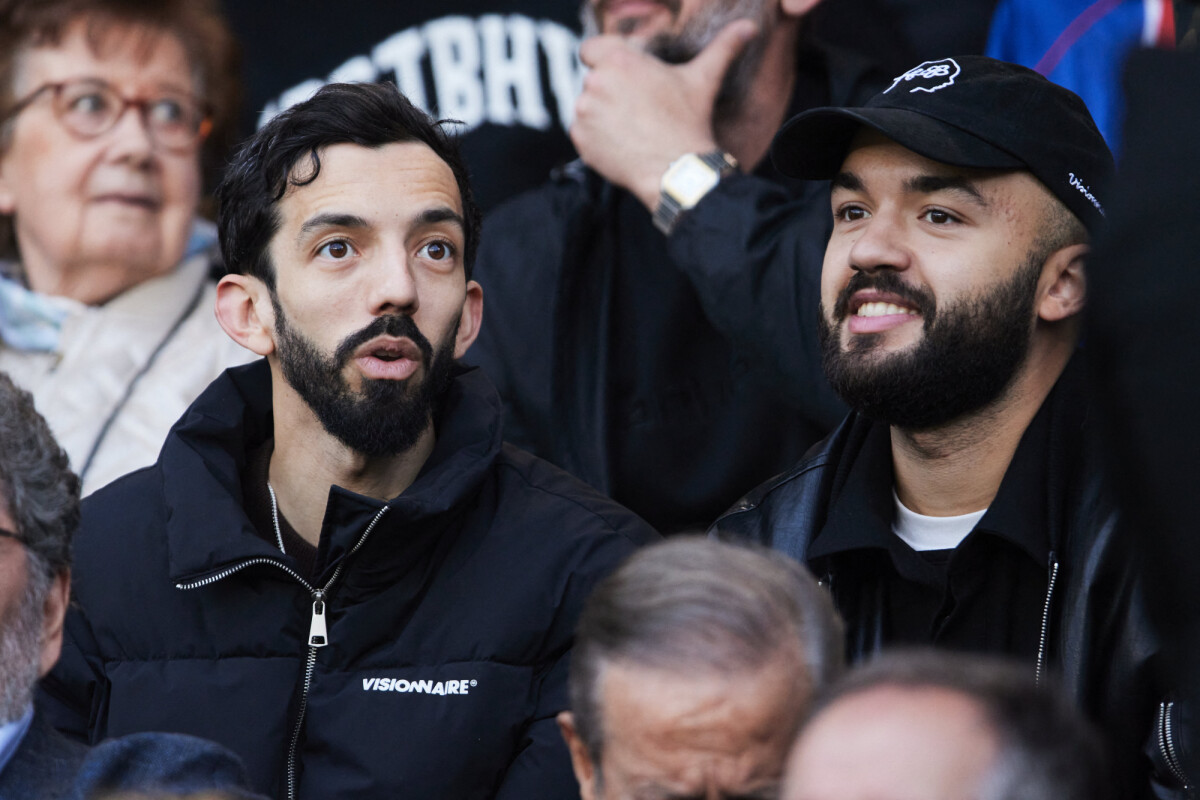Photo : BigFlo et Oli - Célébrités dans les tribunes de la demi-finale ...