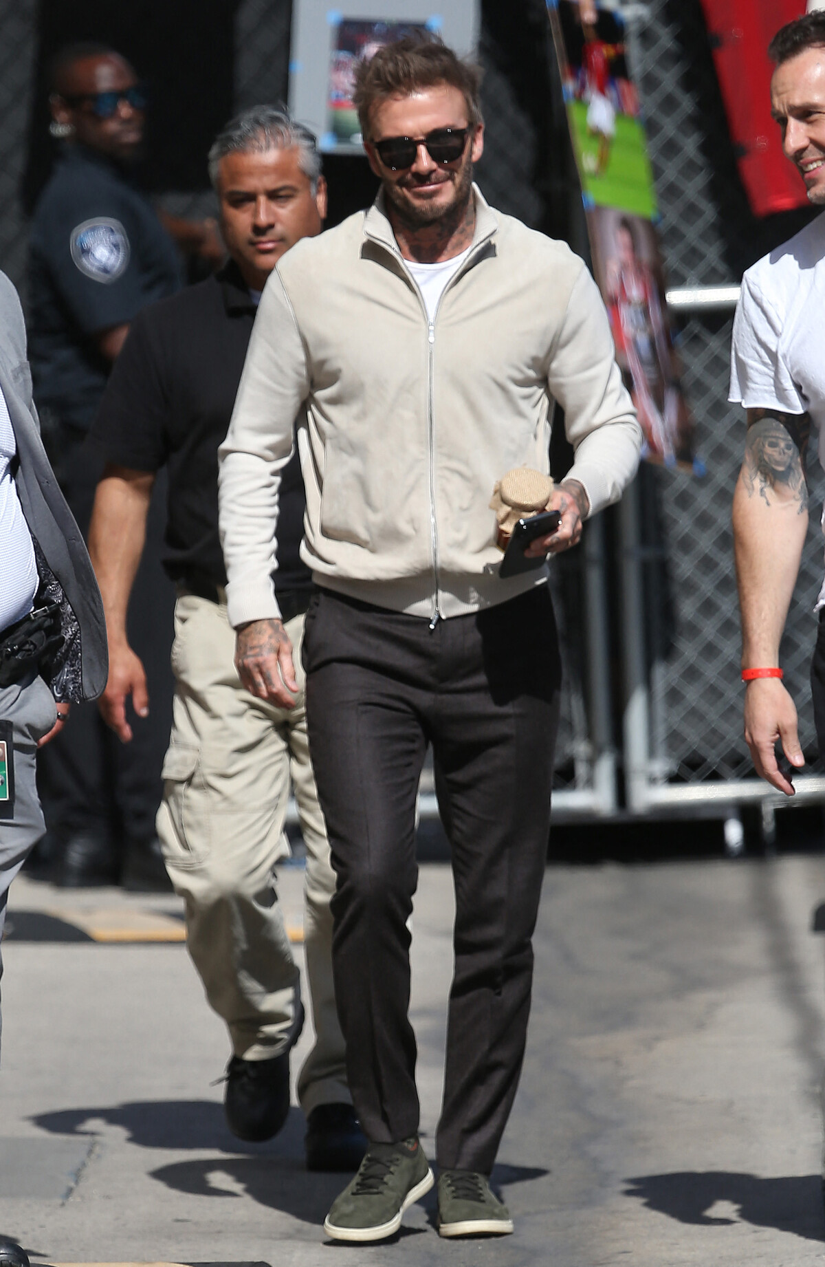Photo : David Beckam se prépare à faire son entrée sur le plateau de ...