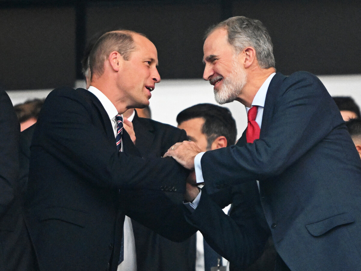 Photo : Le prince William et le roi Felipe VI lors de la finale de l ...