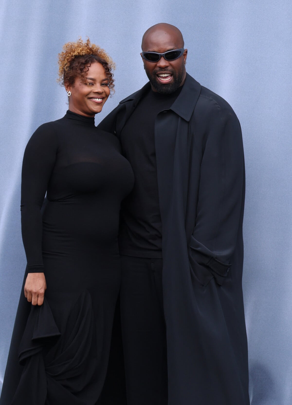 Photo : Teddy Riner et sa femme Luthna Plocus - Arrivées au défilé ...