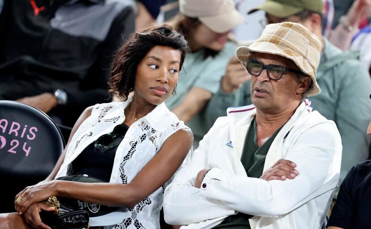 Photo : Yannick Noah et sa compagne Malika - Les célébrités en tribunes ...