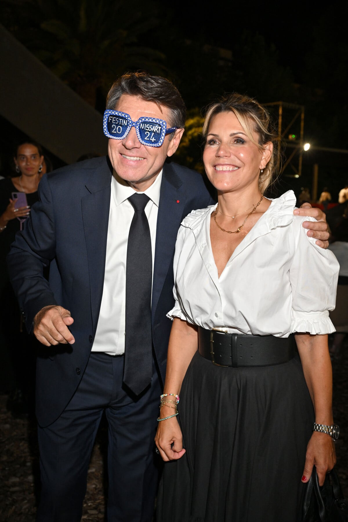 Photo : Christian Estrosi, le maire de Nice, avec sa femme, Laura ...