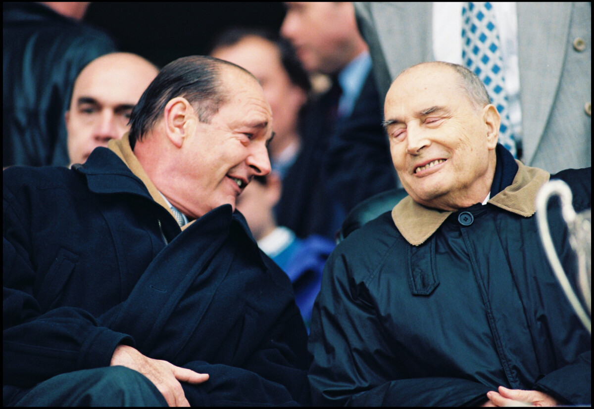 Photo : Jacques Chirac et François Mitterrand lors de la finale de la ...