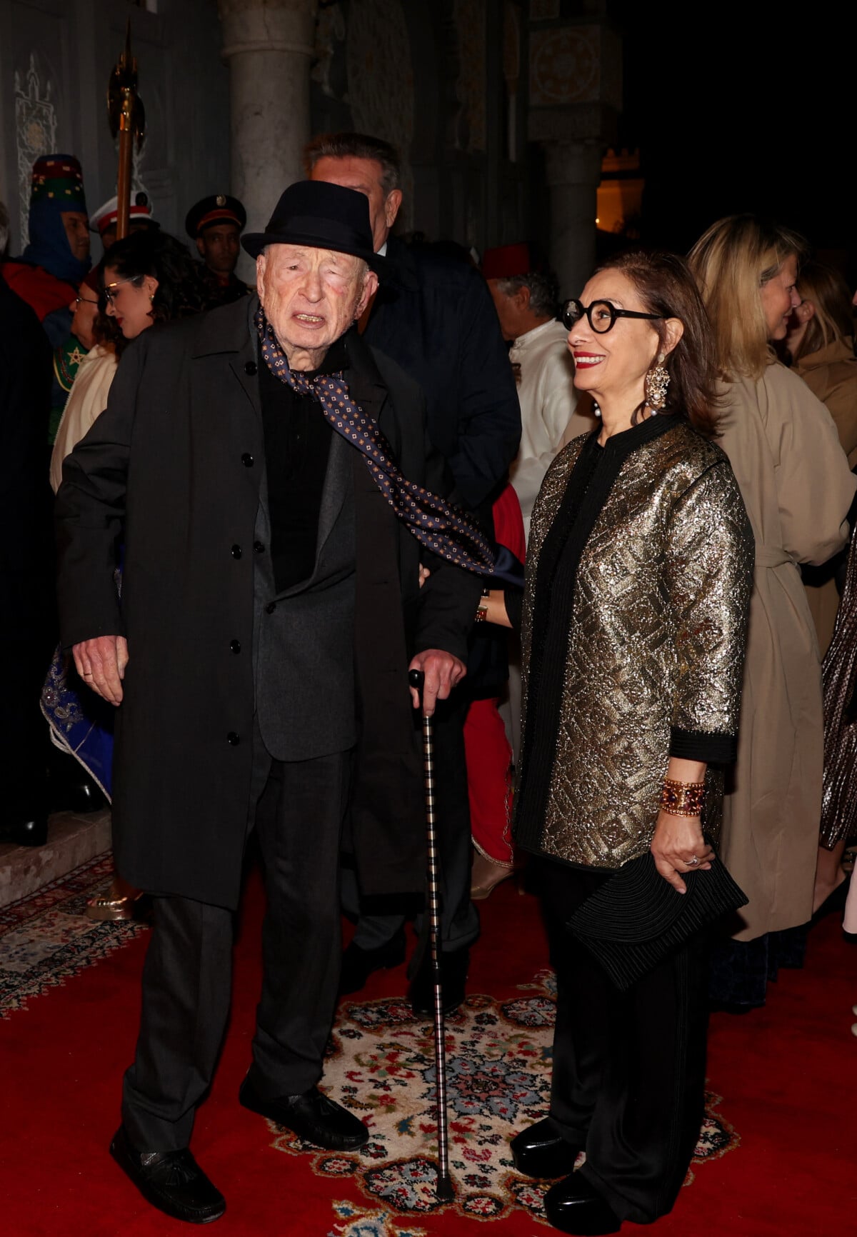 Photo : Edgar Morin et sa femme Sabah Abouessalam - Dîner d'Etat offert ...