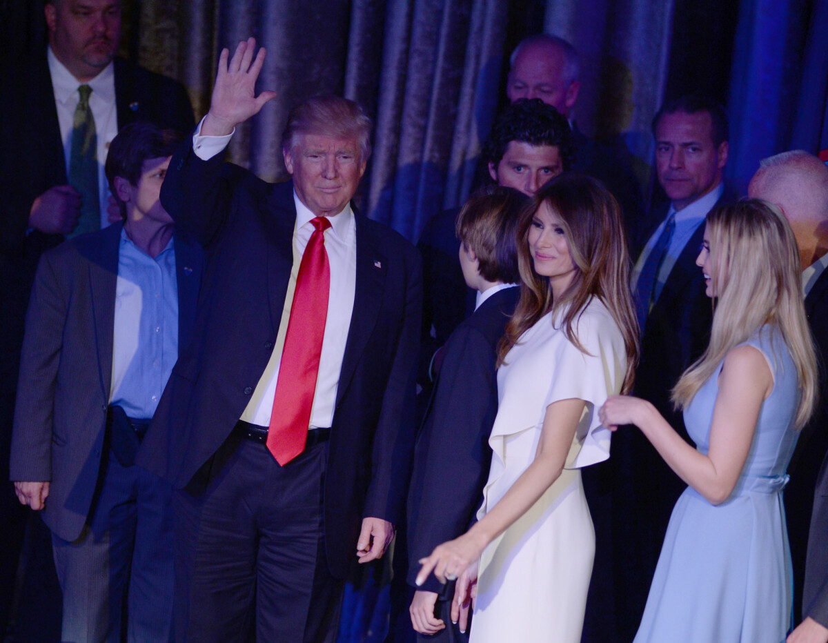 Photo : Donald Trump avec son fils Barron, sa fille Ivanka et sa femme ...