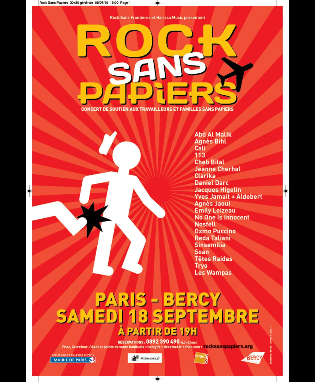Photo : Concert Rock sans papiers, le 18 septembre à Bercy - Ode ...