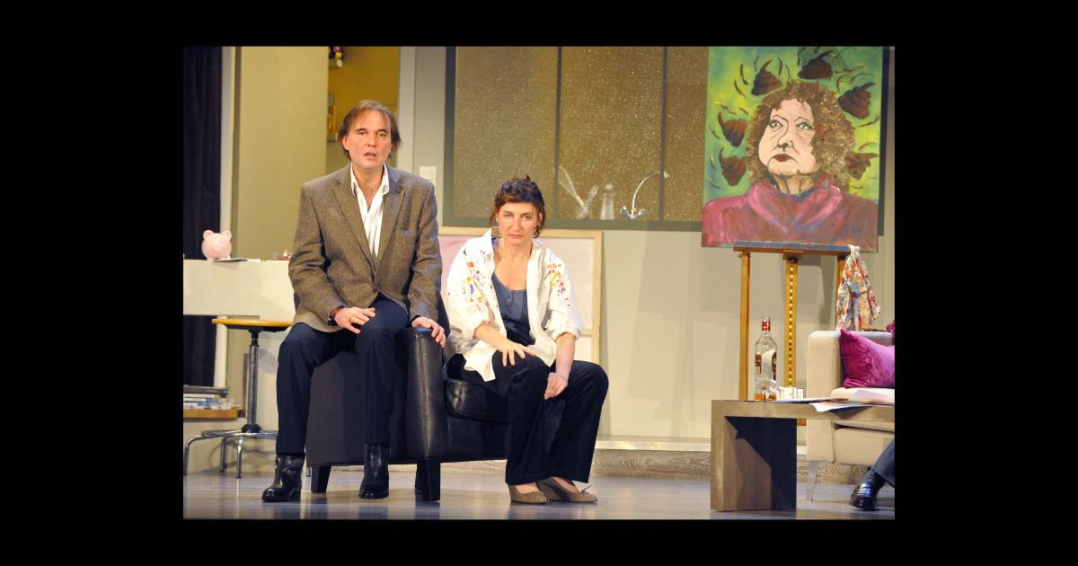 Pascal Bongard et Valérie Lang lors du filage de la pièce La nuit sera ...