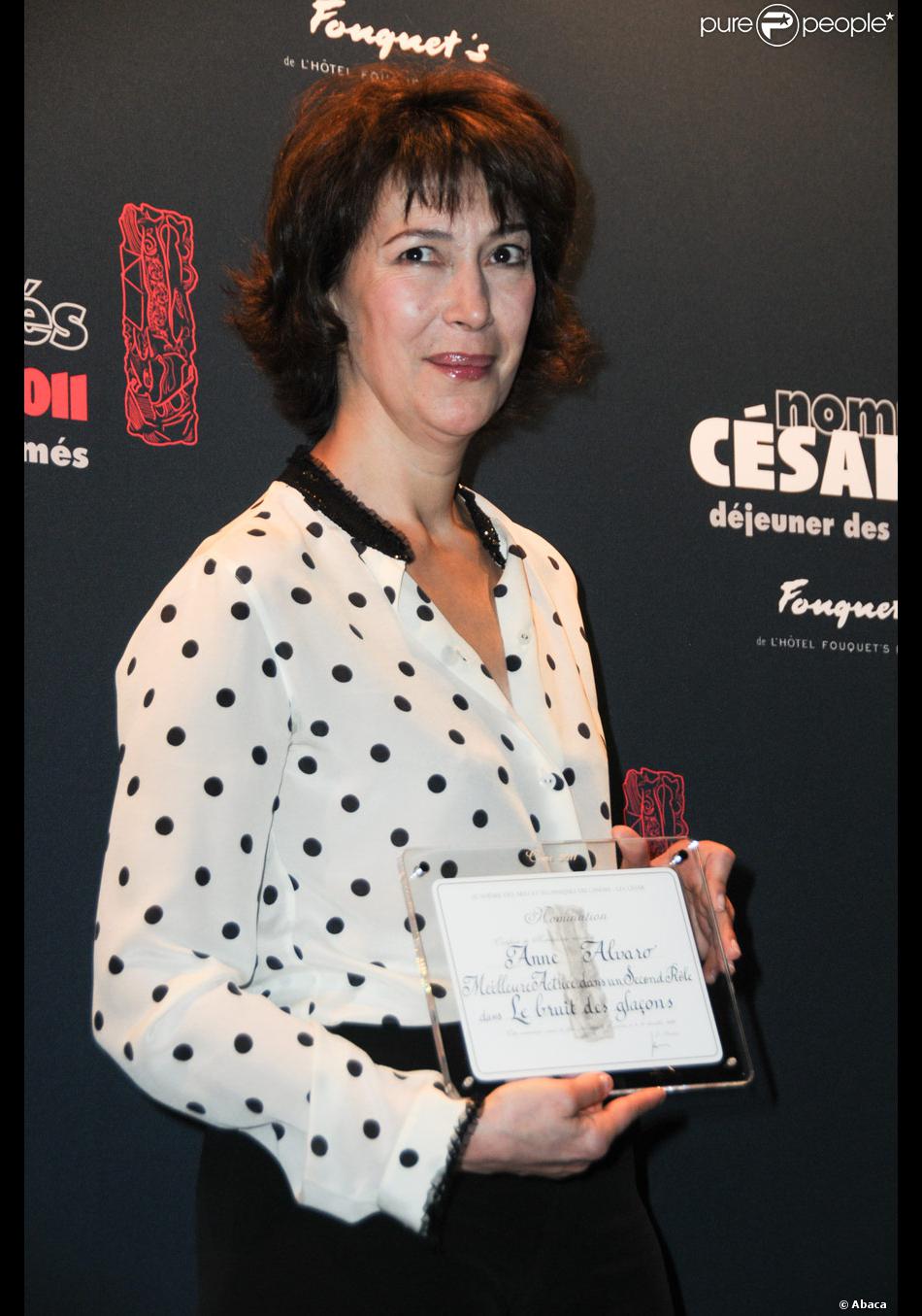 Anne Alvaro lors du déjeuner des nominés des César le 5 février 2011 ...