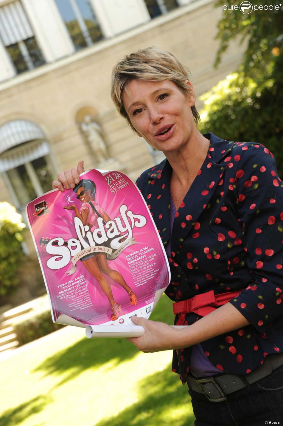 Maïtena Biraben à la conférence de presse du festival Solidays, à Paris ...