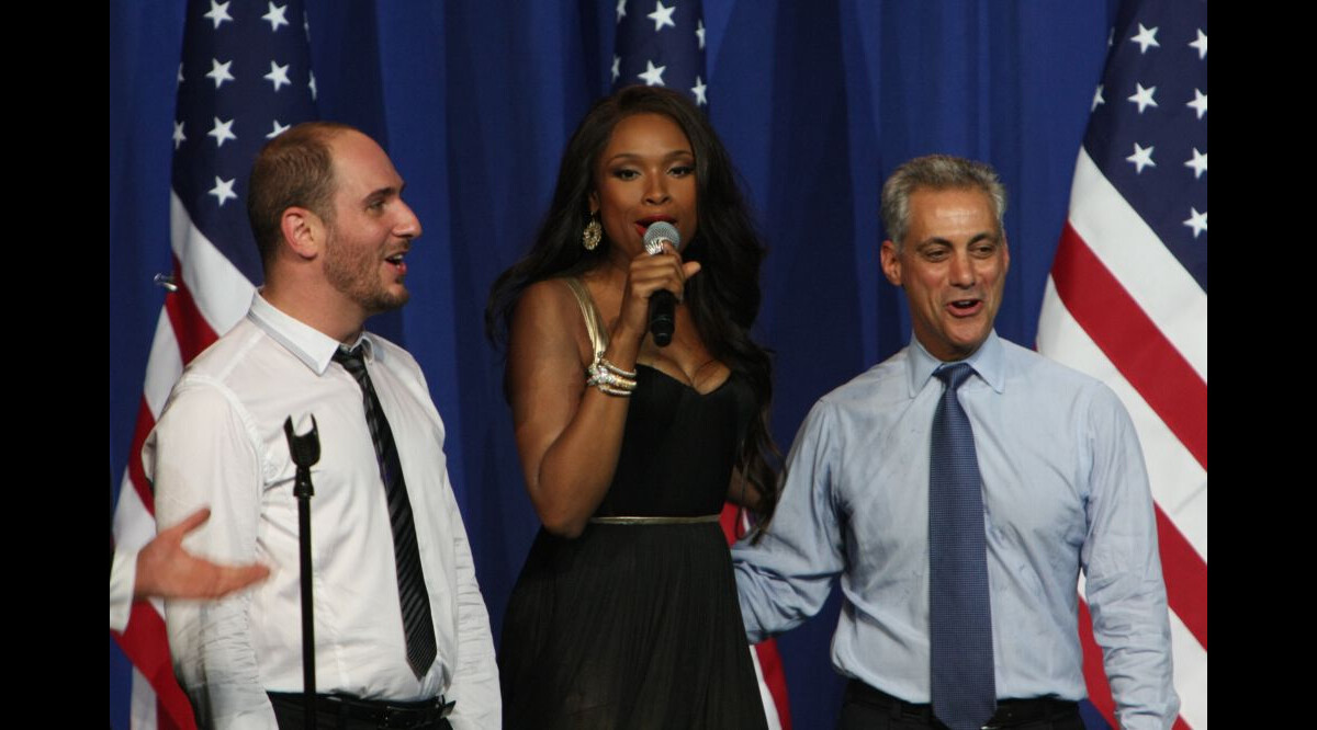 Photo : Jennifer Hudson et Rahm Emanuel ont accueilli Barack Obama à ...