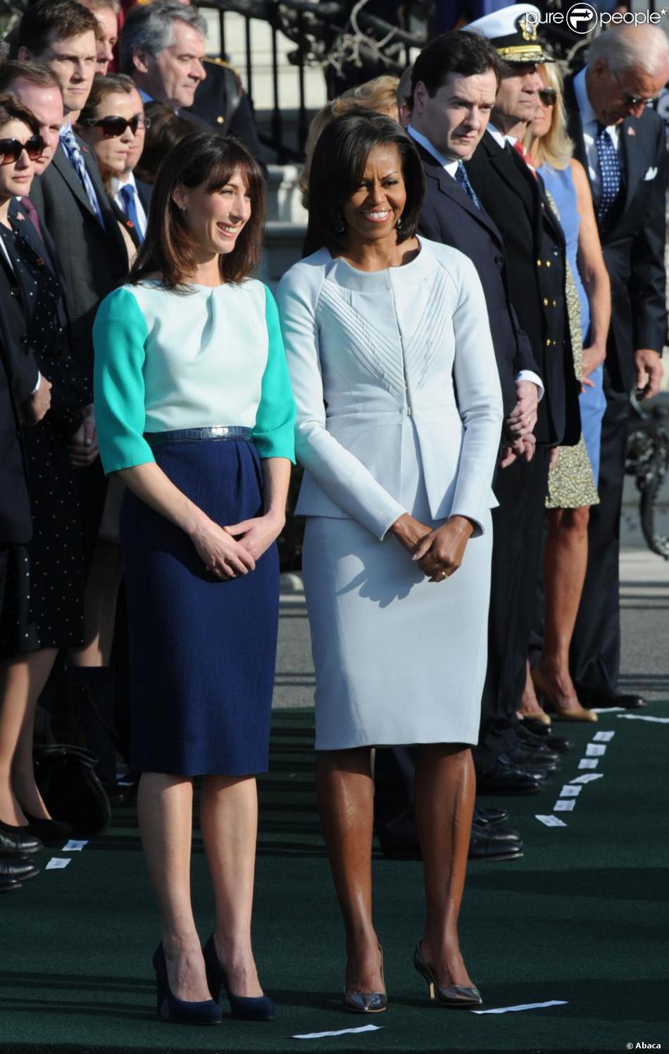 Michelle Obama et Samantha Cameron, complices à Washington. - Purepeople