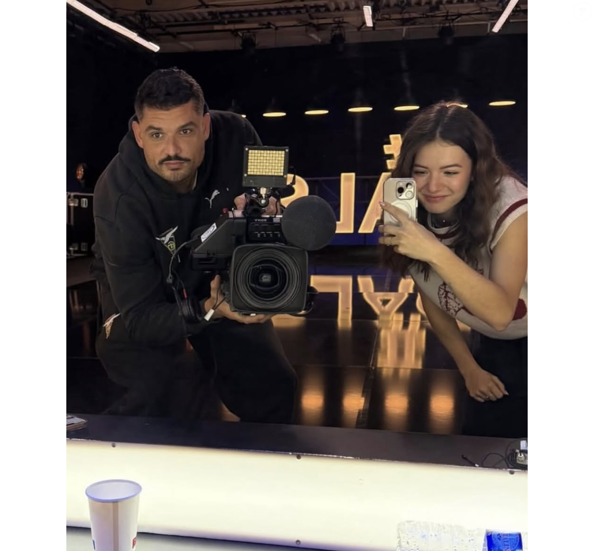 Photo : Florent Manaudou et Elsa Bois dans les coulisses de "Danse avec ...