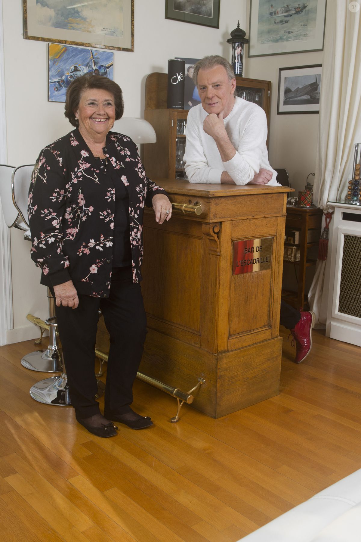 Photo : Herbert Leonard et sa femme Cléo chez eux à Barbizon le 2016/12 ...