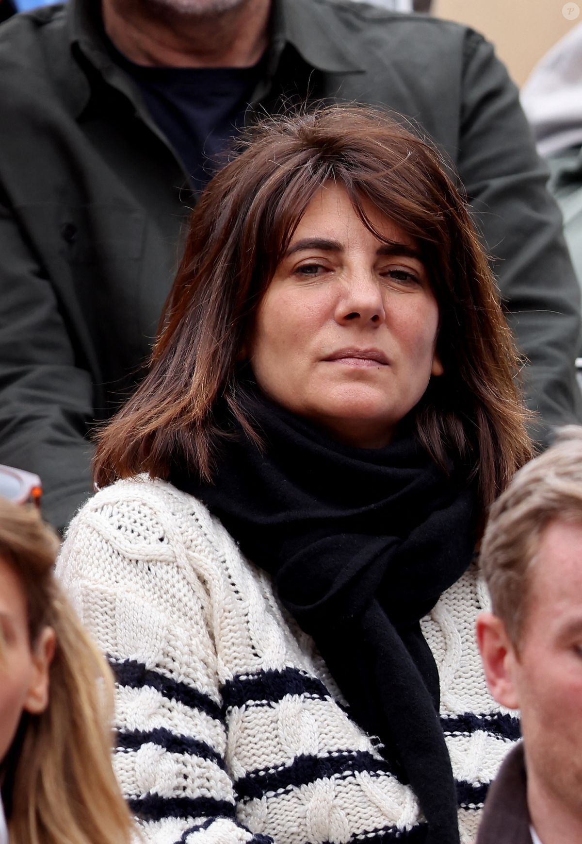 Photo : Estelle Denis dans les tribunes des Internationaux de France de ...