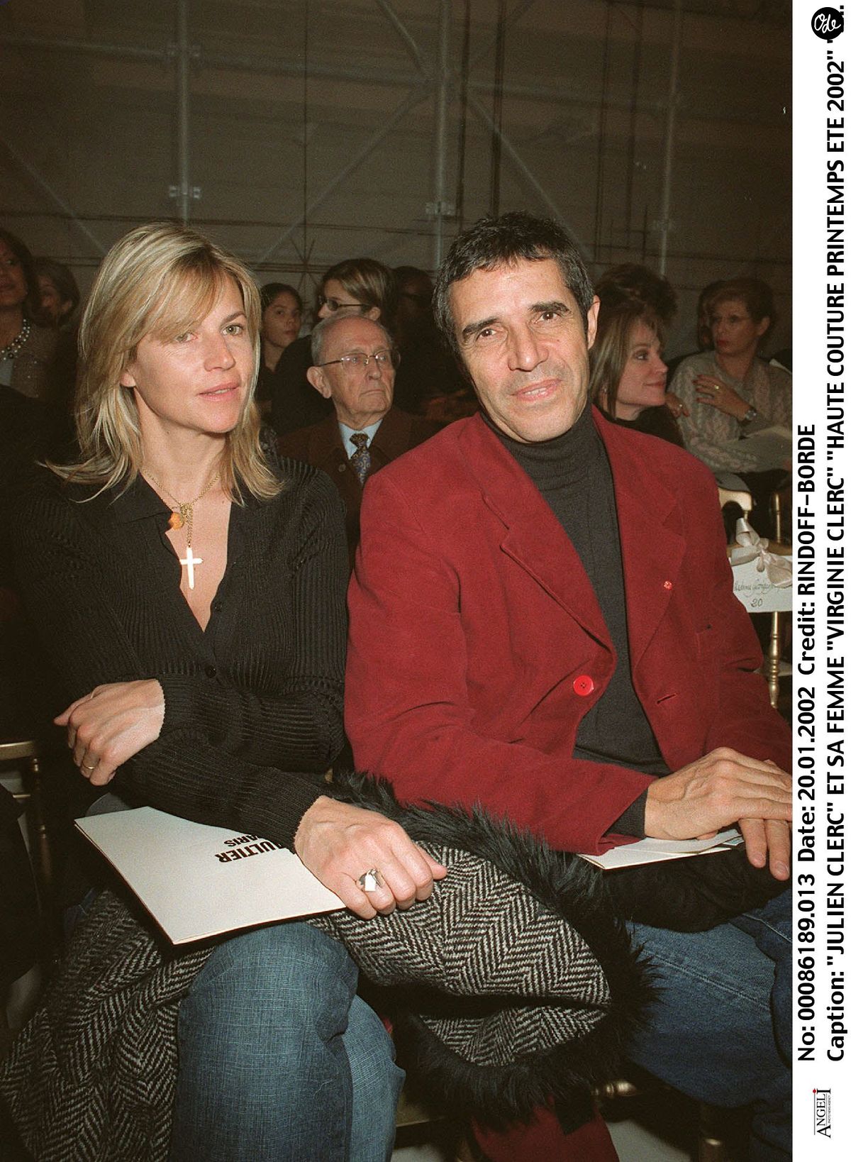 Photo : Julien Clerc et son épouse Virginie Clerc lors du défilé Jean ...