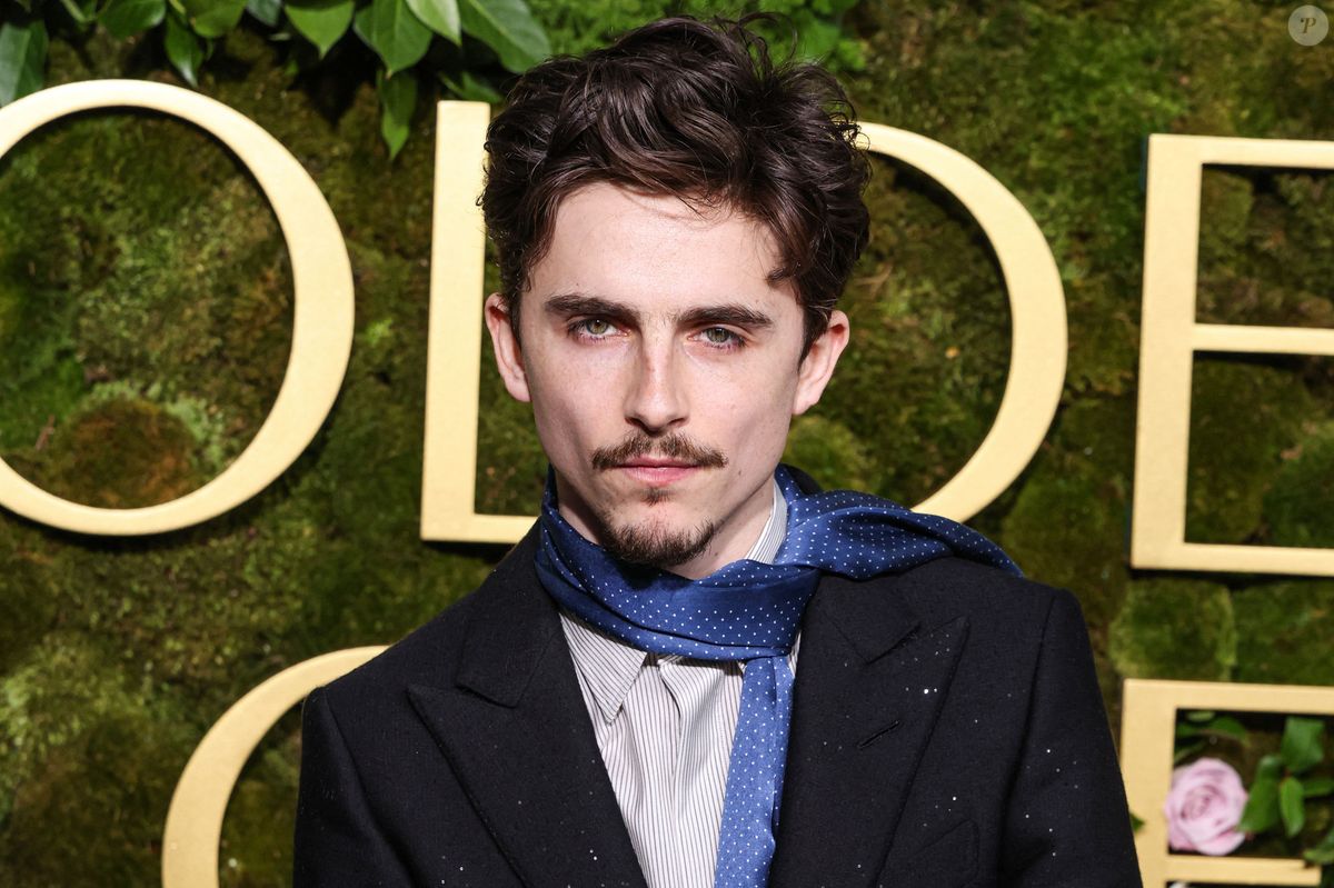 Photo : Timothee Chalamet aux Golden Globe Awards, le 5 janvier 2025, à ...