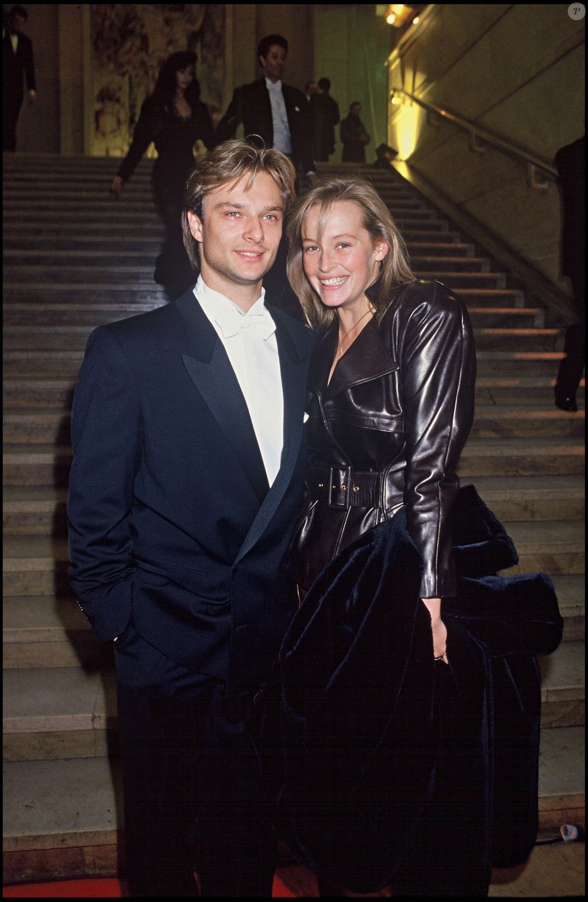 Photo : Estelle Lefébure, David Hallyday à la soirée des Bests en 1989 ...