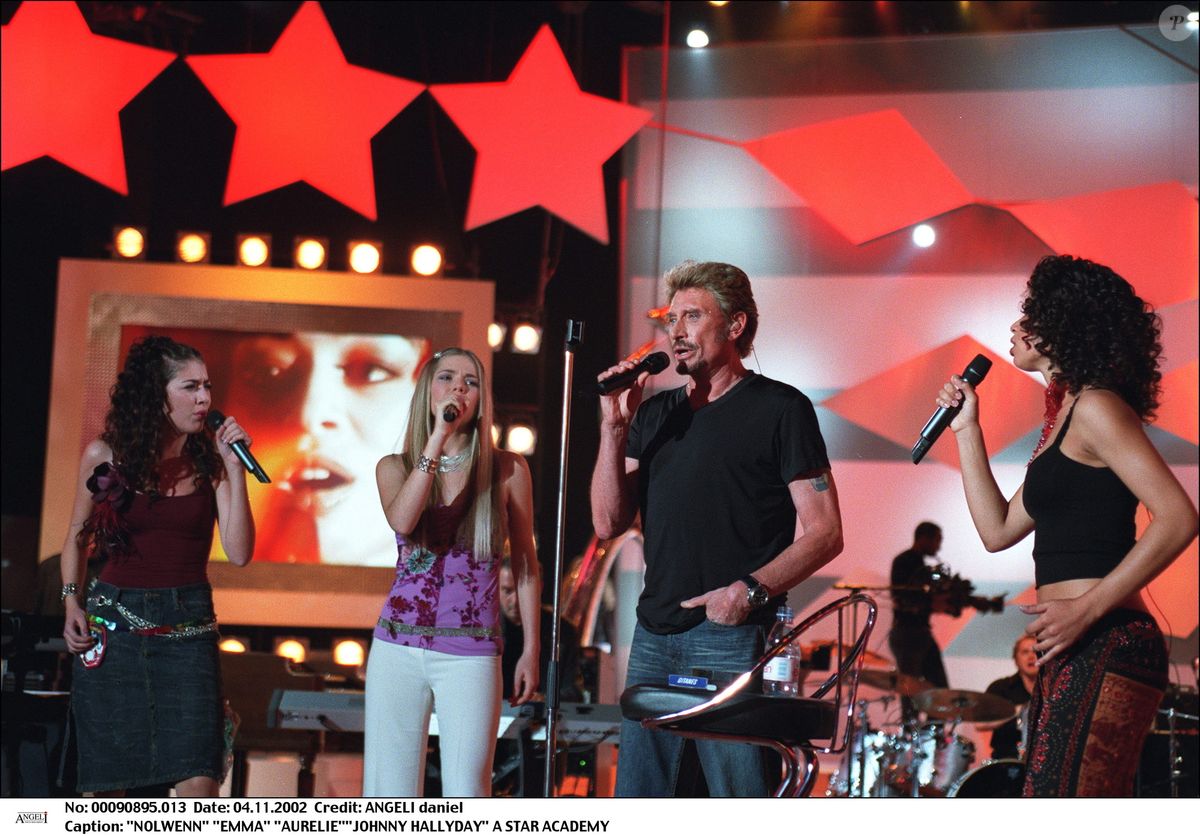 Photo : Nolwenn Leroy, Emma Daumas, Aurélie et Johnny Hallyday — Star ...