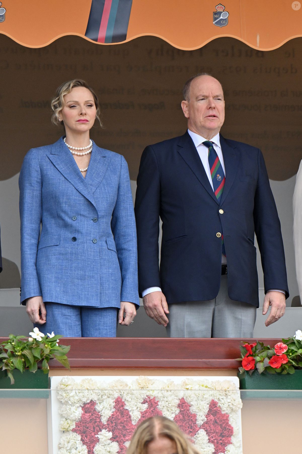 Photo : Le prince Albert II de Monaco et la princesse Charlene durant ...