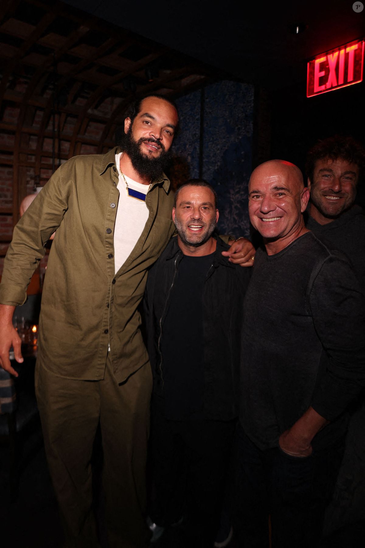 Photo : Joakim Noah, David Grutman et Andre Agassi au dîner Prince X ...