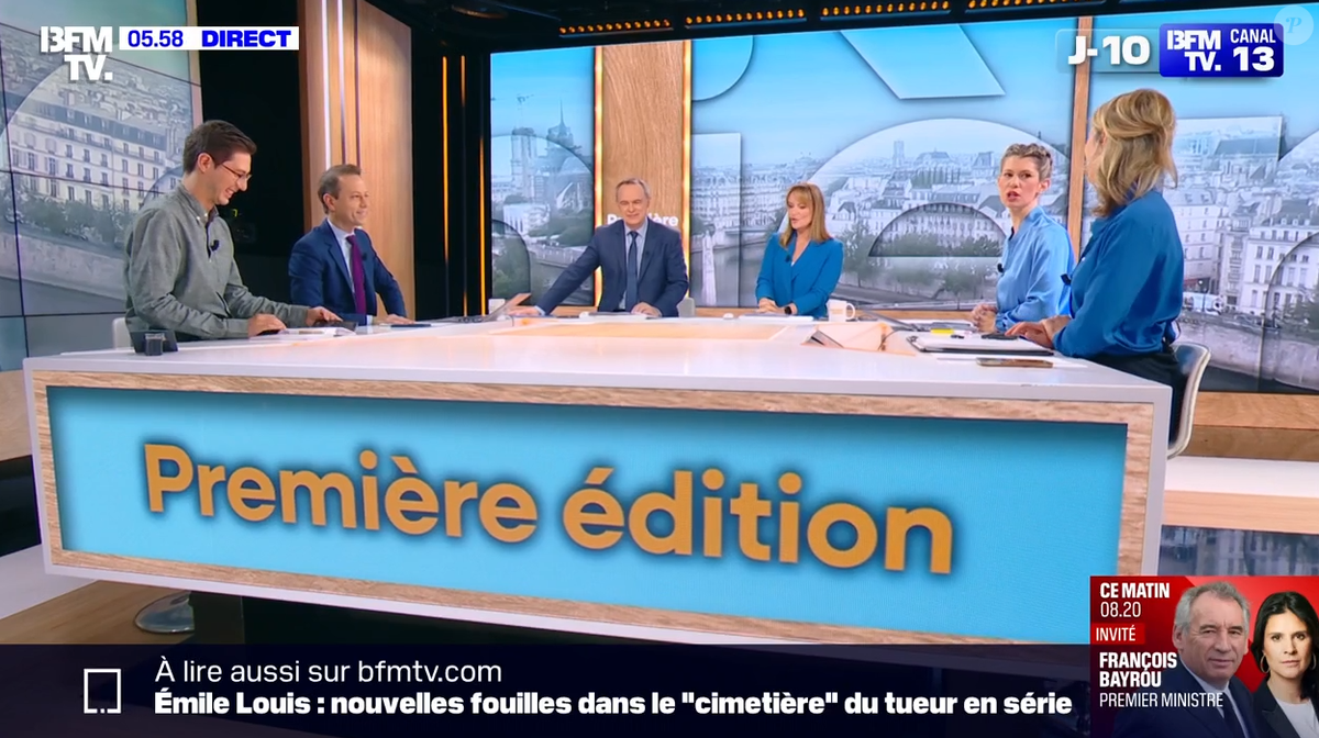 Photo : Les membres de "Première édition" sur BFMTV souhaitent la ...