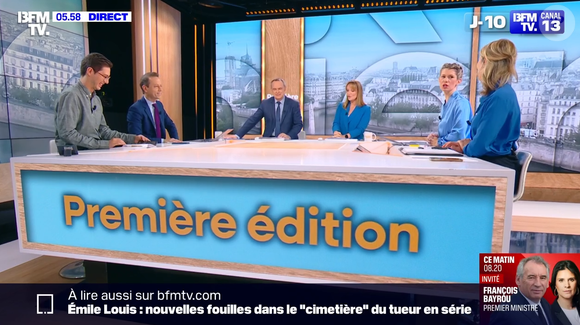 Photo : Les membres de "Première édition" sur BFMTV souhaitent la ...