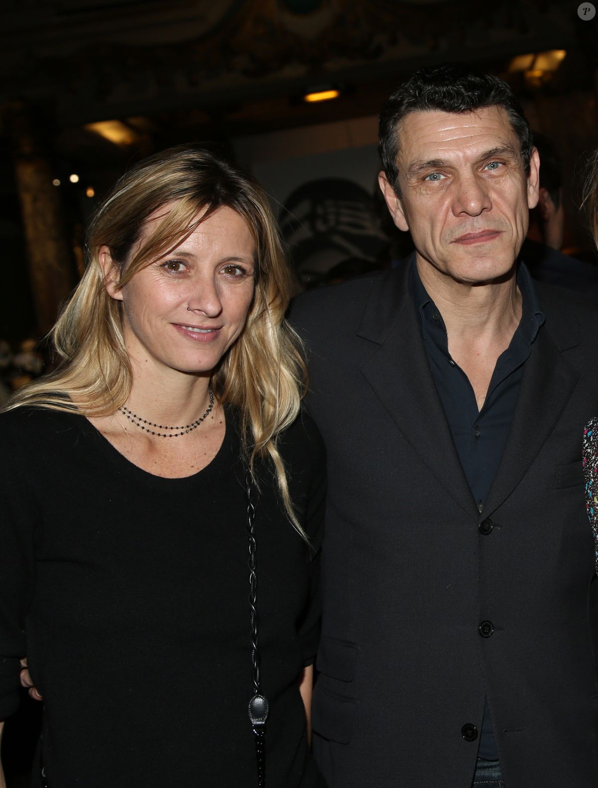 Photo : Marc Lavoine avec Sarah - Le chanteur Marc Lavoine inaugure sa ...