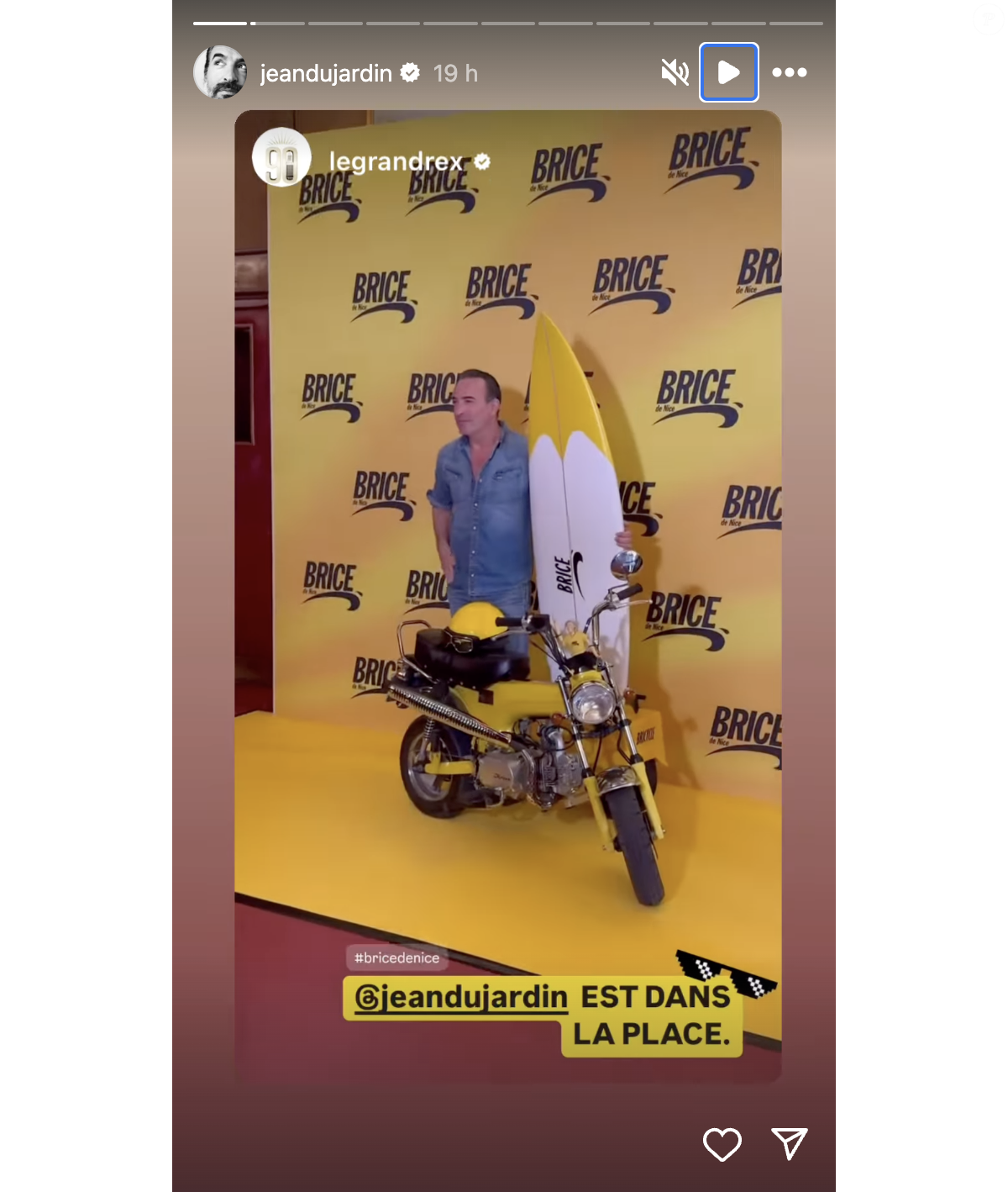 Photo : Jean Dujardin fête les 20 ans de "Brice de Nice" au Grand Rex ...
