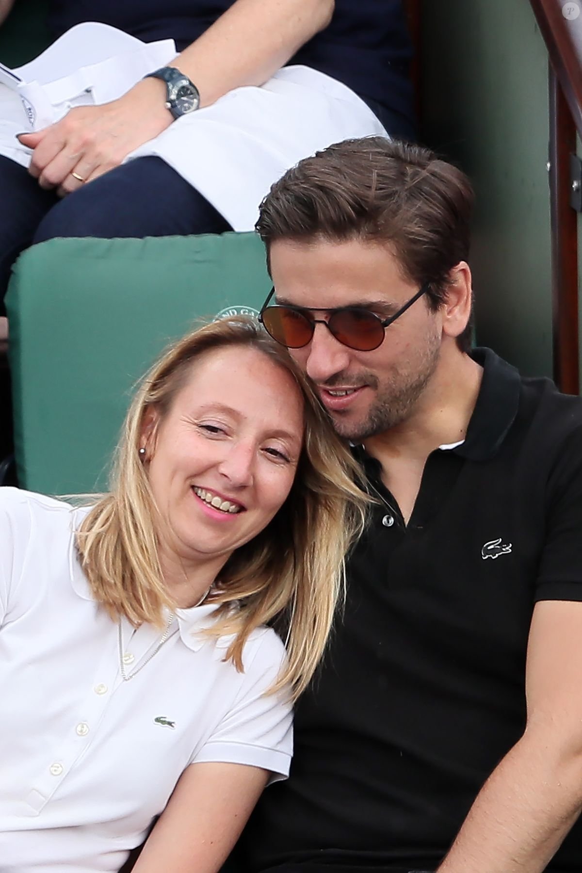Photo : Audrey Lamy et son compagnon Thomas Sabatier dans les tribunes ...