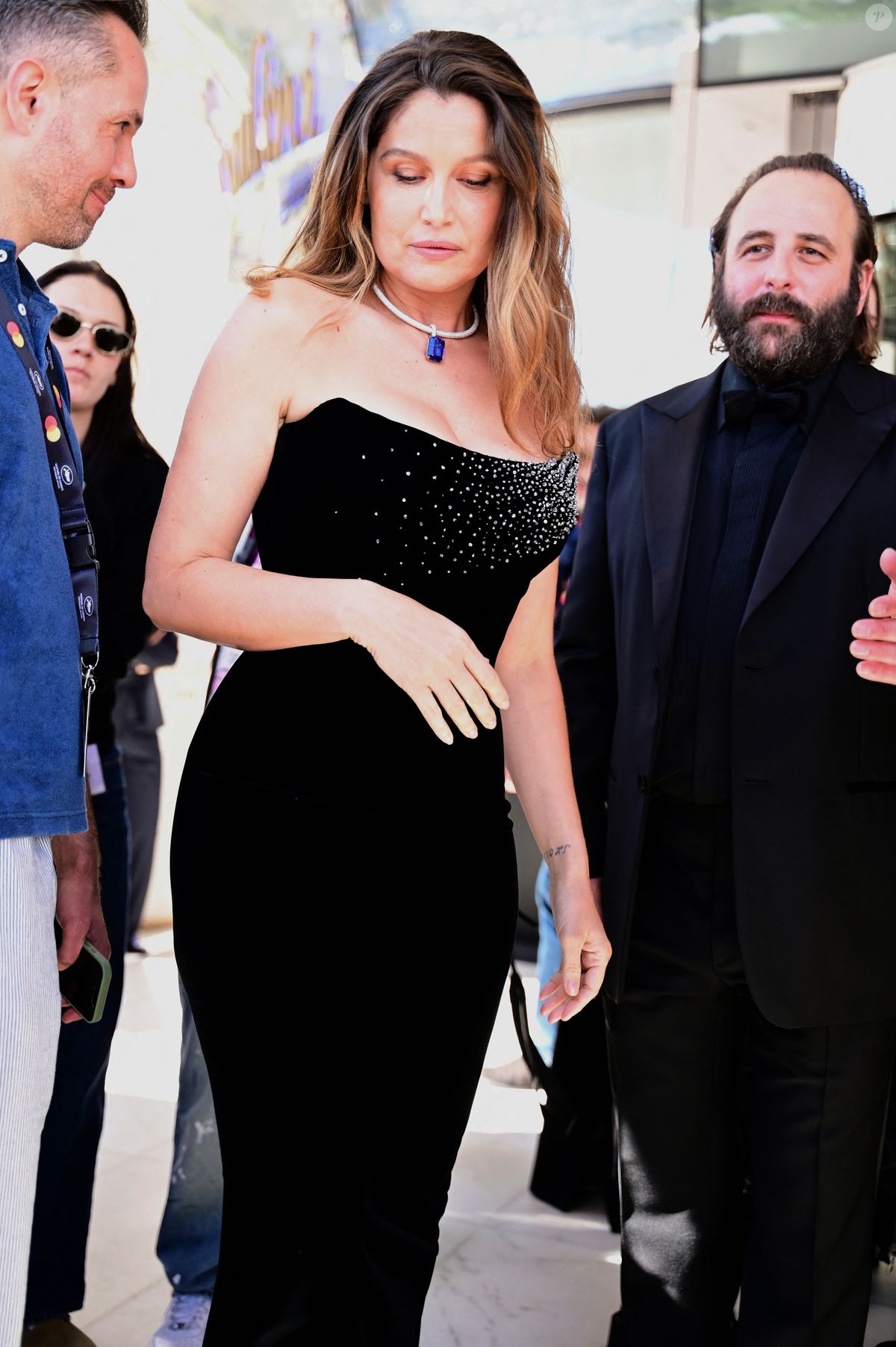 Photo : Laetitia Casta et Vincent Macaigne à la sortie de l'hôtel ...