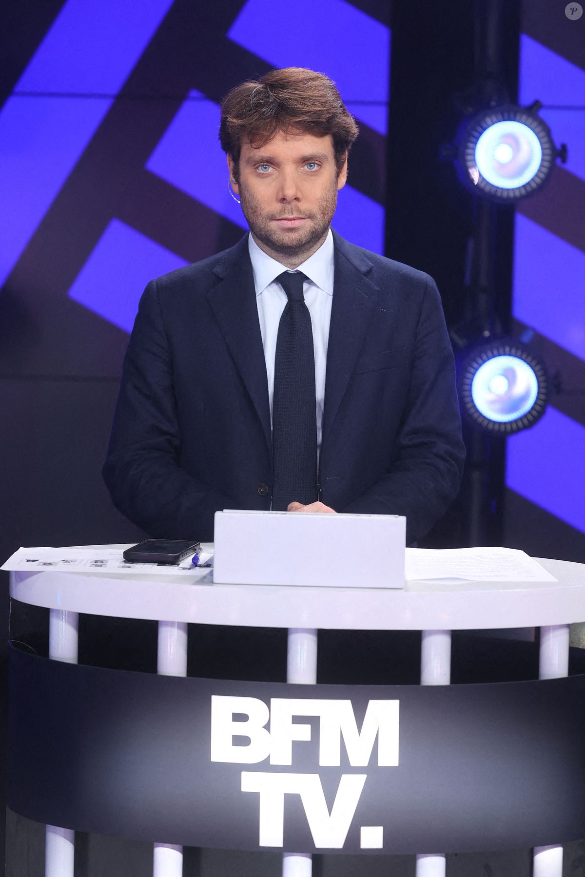 Photo : Exclusif - Benjamin Duhamel apparaît pour une interview sur BFM ...