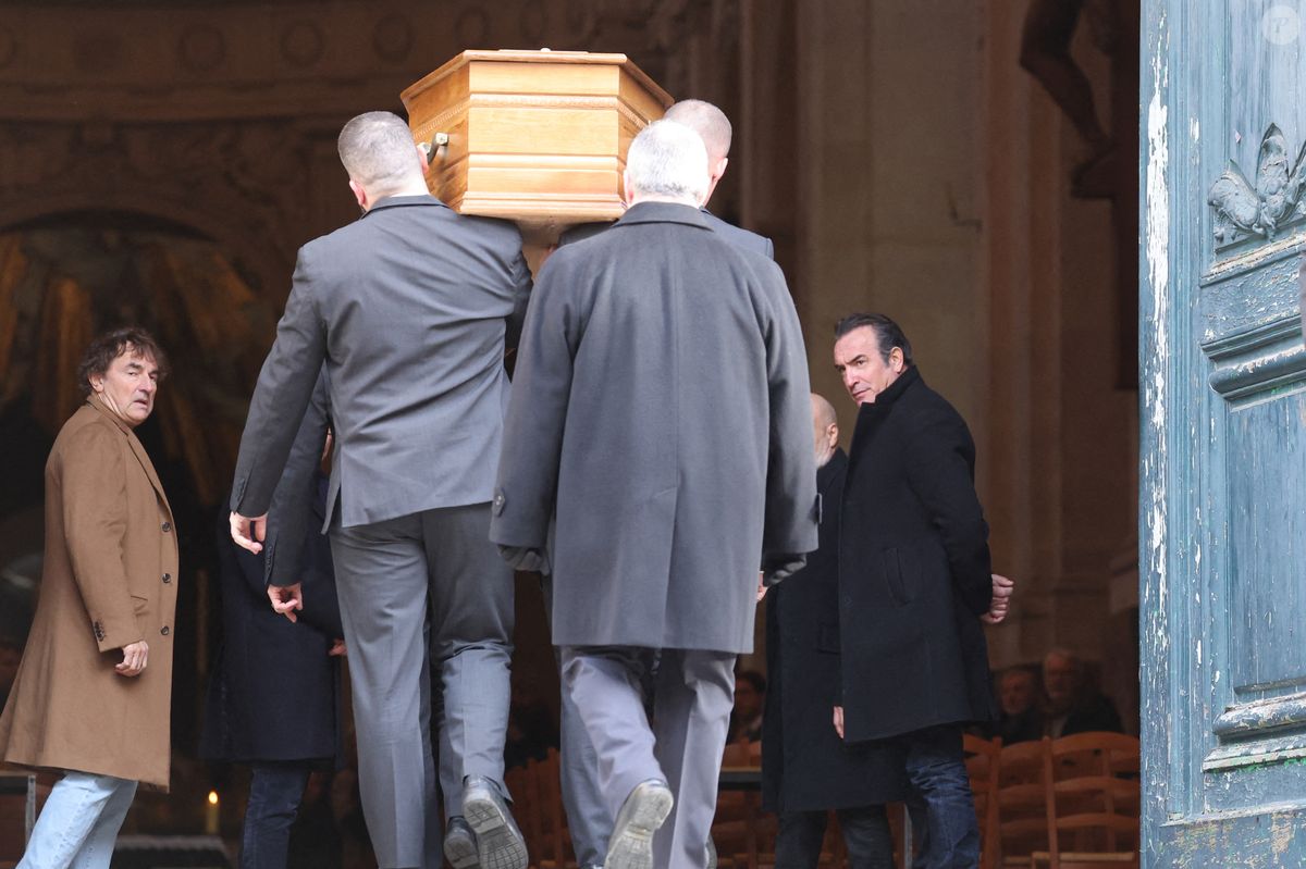 Photo : Albert Dupontel, Jean Dujardin - Obsèques du réalisateur ...
