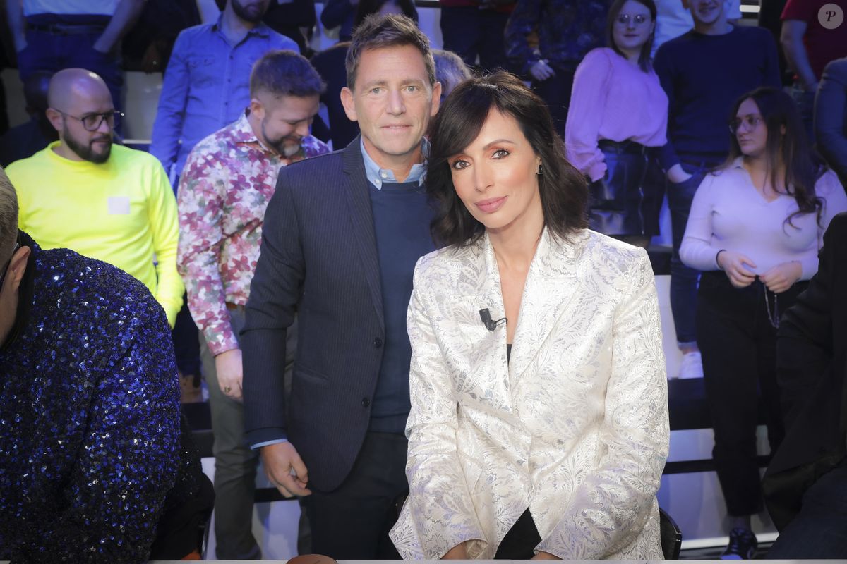 Photo : Exclusif - Daniel Riolo et sa compagne Géraldine Maillet - Sur le plateau de l’émission ...