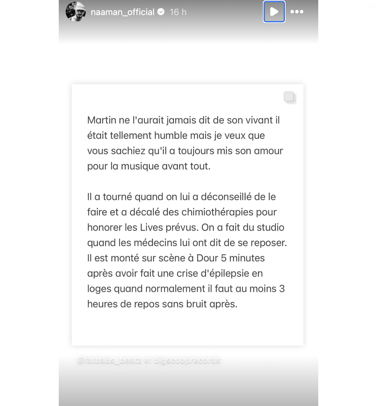 Photo : "Martin ne l'aurait jamais dit de son vivant, il était ...